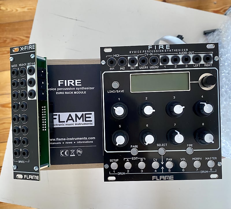 Flame FIRE 8 Voice Drum & Percussion Synth-Module 2024 - nero | Reverb
