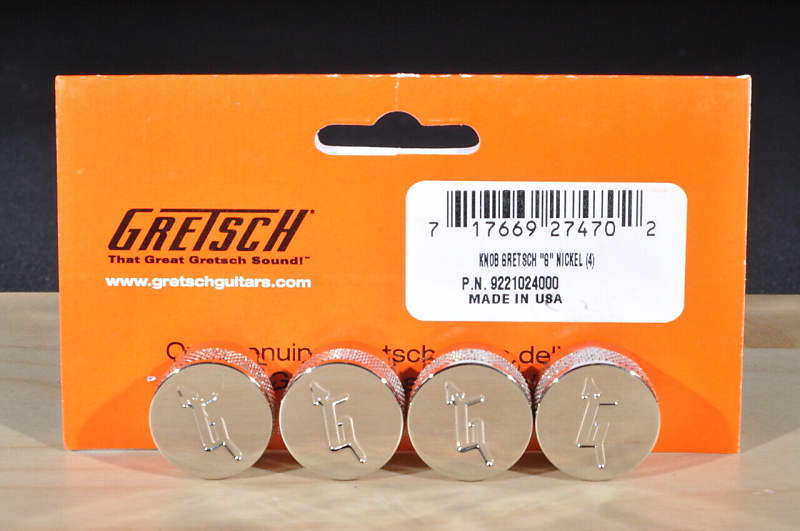 Gretsch Knob Control ''G'' Nickel 4-Pack | Reverb