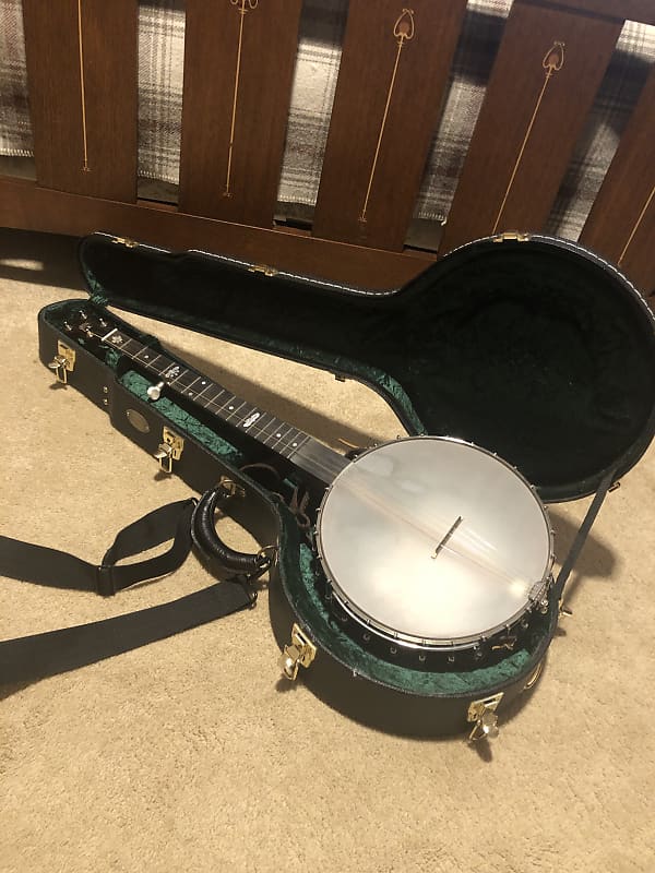 Mike Ramsey Open back banjo 2012 Natural/cherry | Reverb