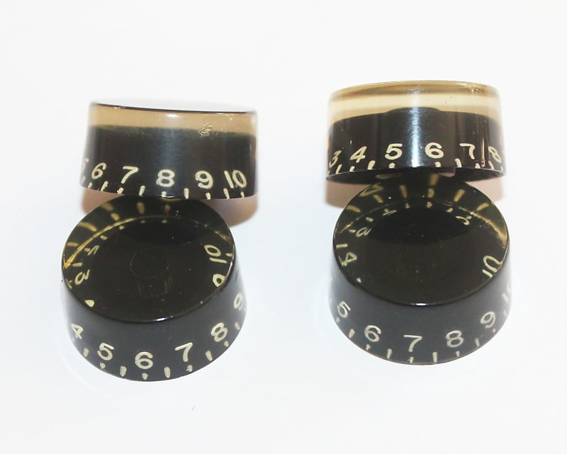 Vintage 1970's Gibson Barrel Speed Knobs Black SG Les Paul | Reverb UK