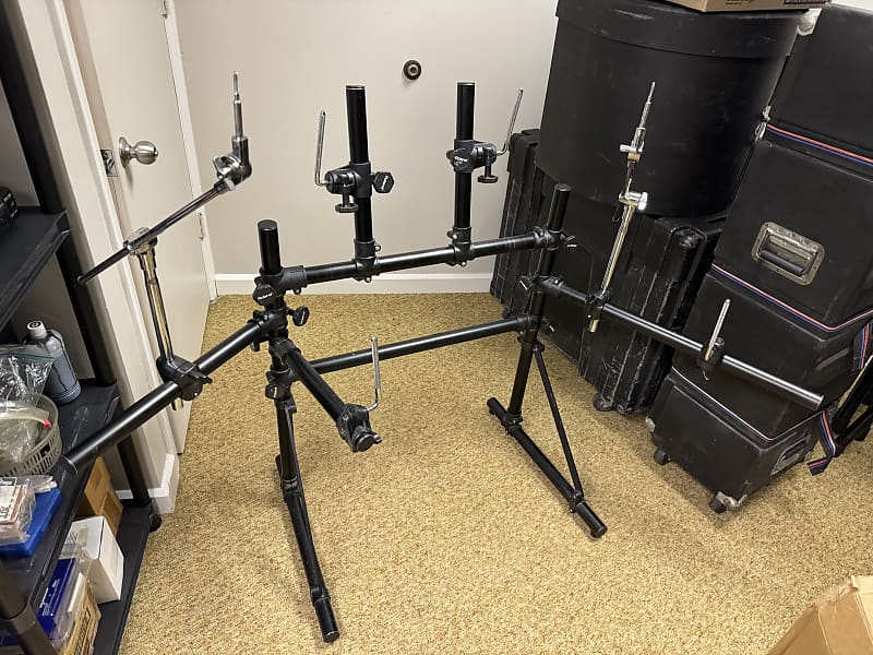 Roland MDS-8 V-Drum Rack w/4 L-Rod Pad Mounts & 2 Boom Cymbal | Reverb