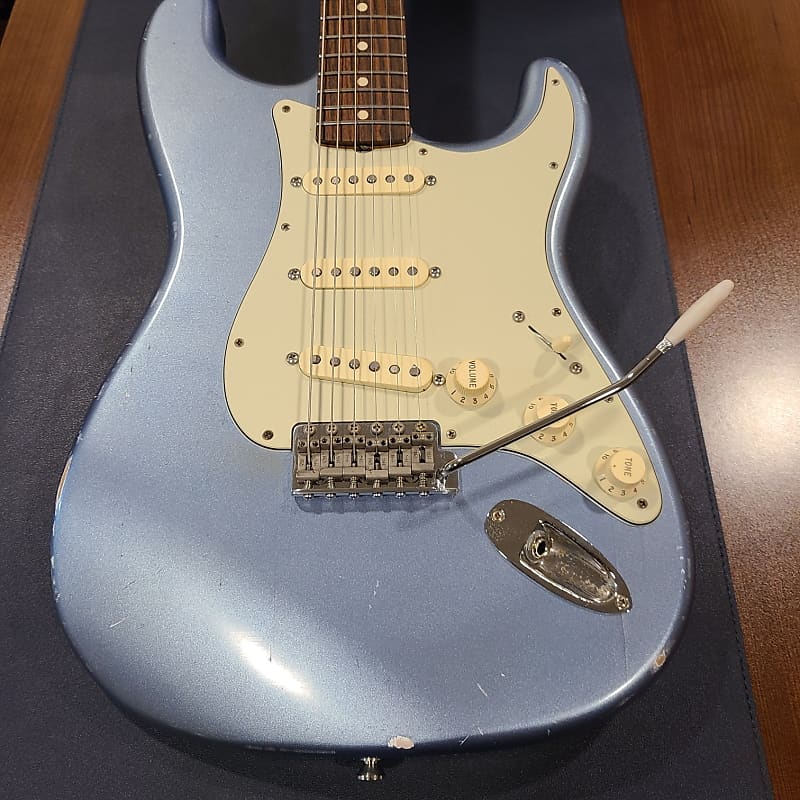 MJT/Fender Stratocaster - Ice Blue Metallic aged | Reverb