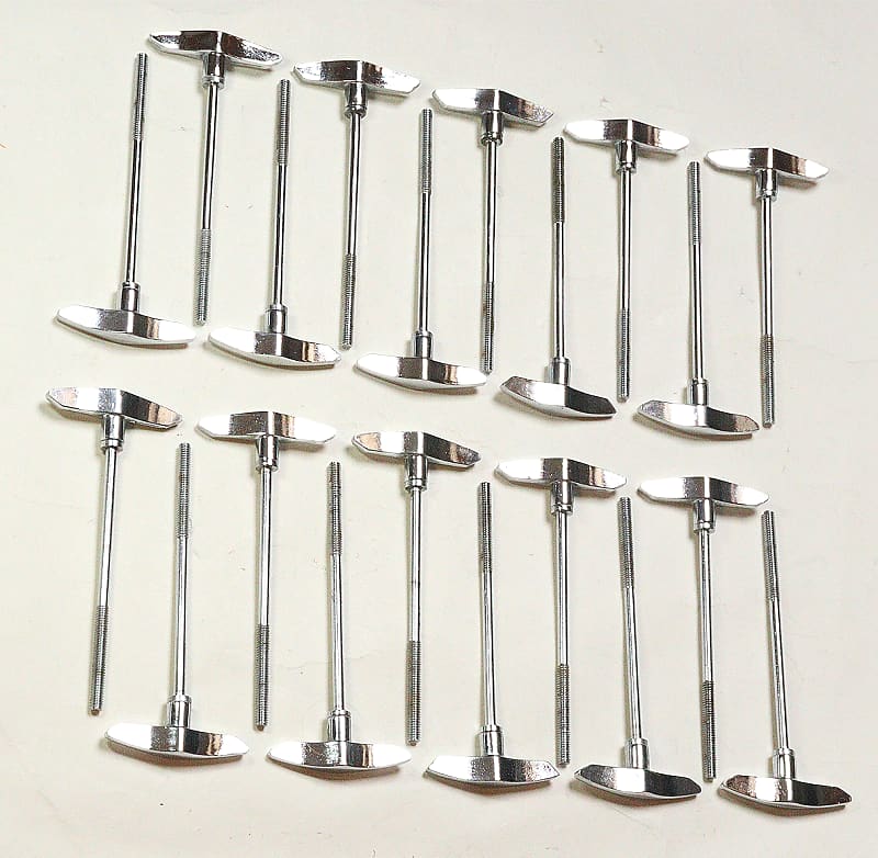 (20) Slingerland Bass Drum Tension Rods (T rods) & Claws - | Reverb