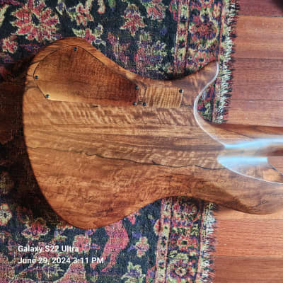 SJ Custom Guitars 4 string bass,Flame spalted | Reverb