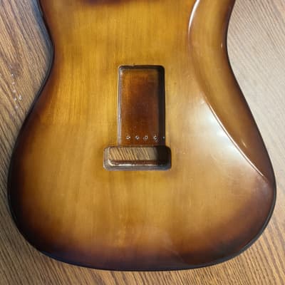 Warmoth Strat Body Alder Flamed Maple Top - Honey Burst | Reverb