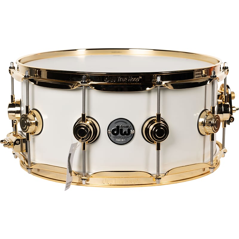 Drum Workshop 3mm Aluminum 6.5x14” Snare Drum in Smooth White | Reverb