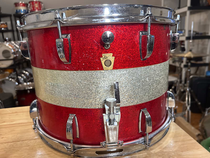 Ludwig Keystone badge 14”x10” marching snare 1967 - Red/ | Reverb