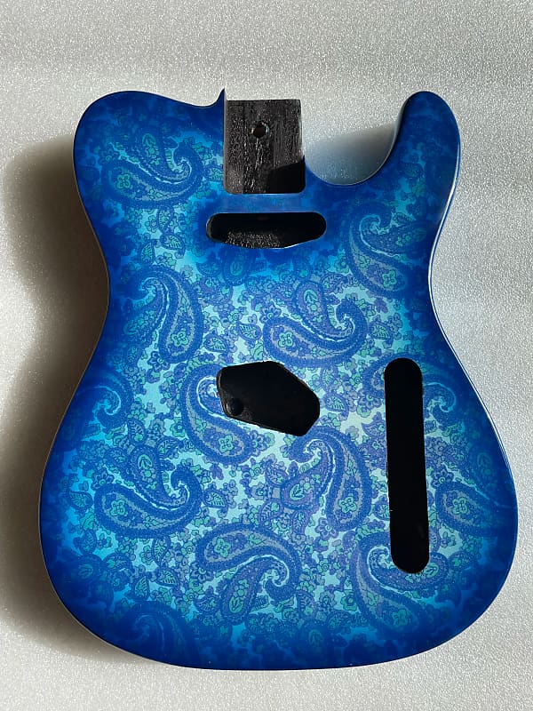 Mahogany Telecaster Tele Style Guitar Body in Vintage Blue | Reverb