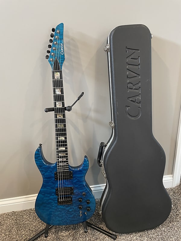 Carvin Custom DC400 Quilted Maple Sapphire Blue Guitar | Reverb