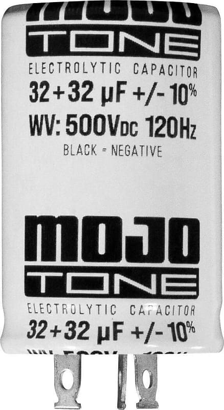 Mojotone 32uF + 32uF 500V Electrolytic Multi-Section Can | Reverb