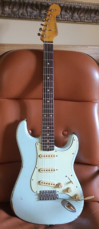 Buttarini stratocaster sonic blue Stratocaster 2023 - Sonic | Reverb
