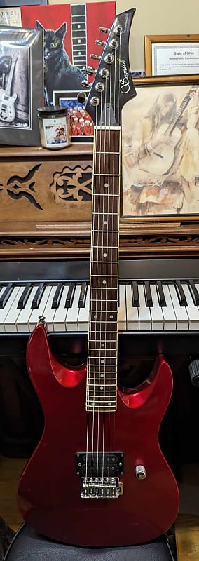 Samick SS50 Red Single Pickup Electric Guitar | Reverb