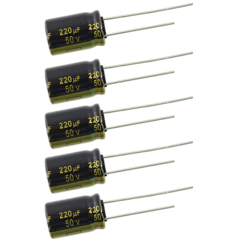 Panasonic FM Series Capacitor, 220uF @ 50V, Pkg. 5 | Reverb