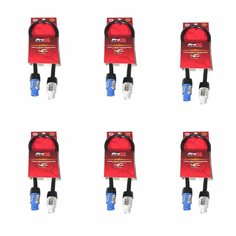 ProX PowerCon Cables 12 AWG 2 ft High Performance A Blue to B | Reverb