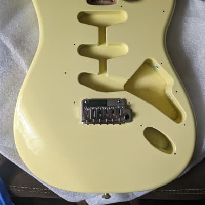 New Warmoth Stratocaster Body 2019 Light Yellow Banana | Reverb