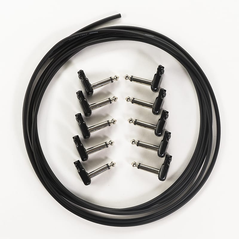 10-Pk SquarePlug SP400BK Soldered RA 1/4'' Plug, Black w/ 10' | Reverb