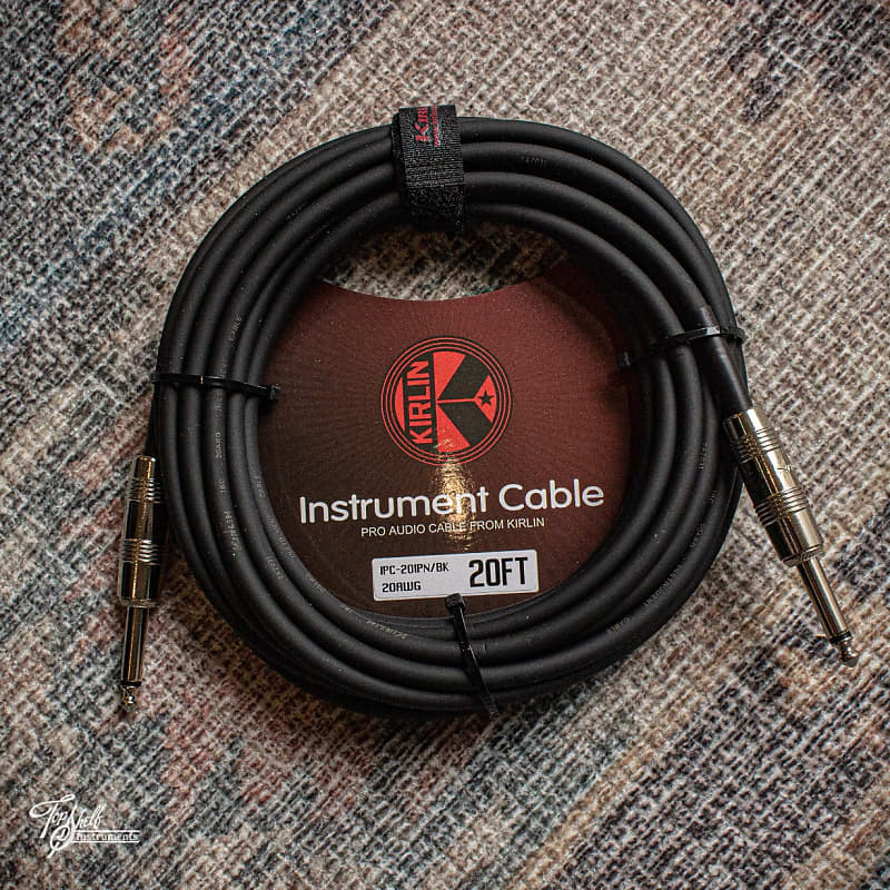 Kirlin 20FT/6M Instrument Cable ST/ST - Black | Reverb