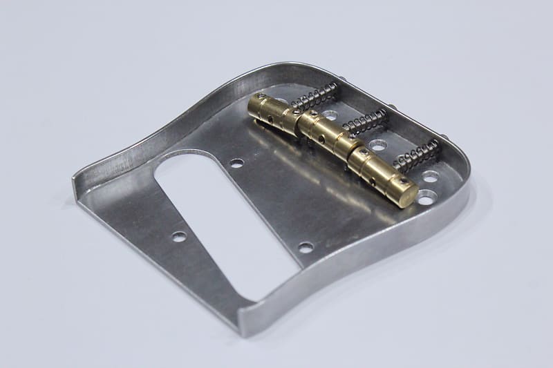 Telecaster aluminum bridge with brass saddles | Reverb