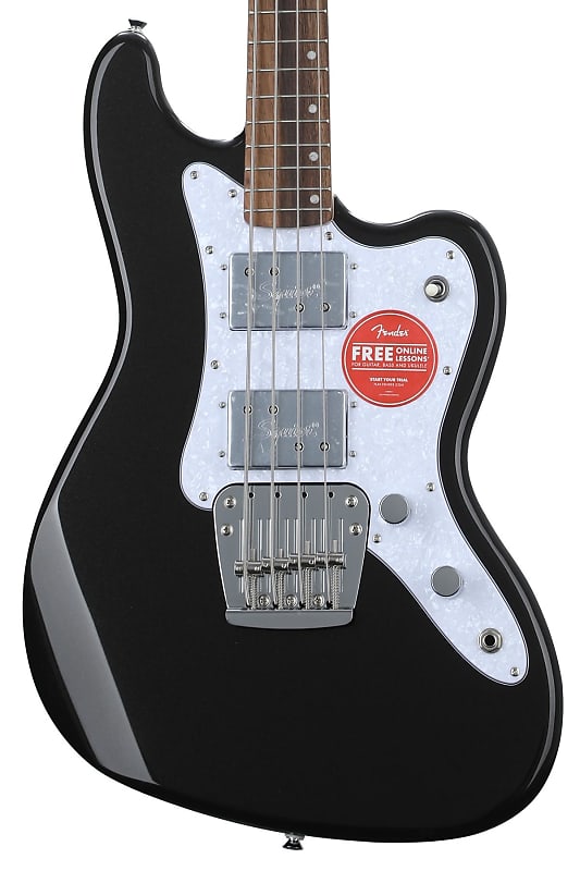 Squier Paranormal Rascal Bass HH - Metallic Black | Reverb
