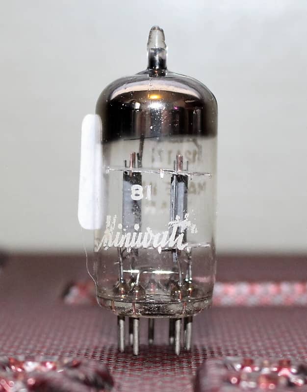 AMPEREX HOLLAND ECC81 MINIWATT 12AT7 RARE TK1 GRAY PLATE FOIL | Reverb