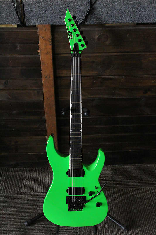2020 ESP Custom Shop Original M-II CTM EMG Neon Green w/OHSC | Reverb
