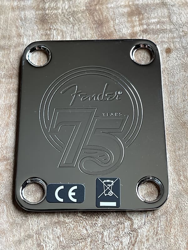75th anniversary Fender neck plate. | Reverb
