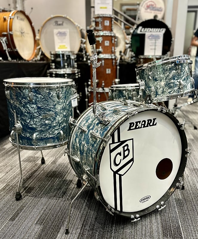 Pearl 4-Piece Drum Set 1960s - Sky Blue Pearl | Reverb
