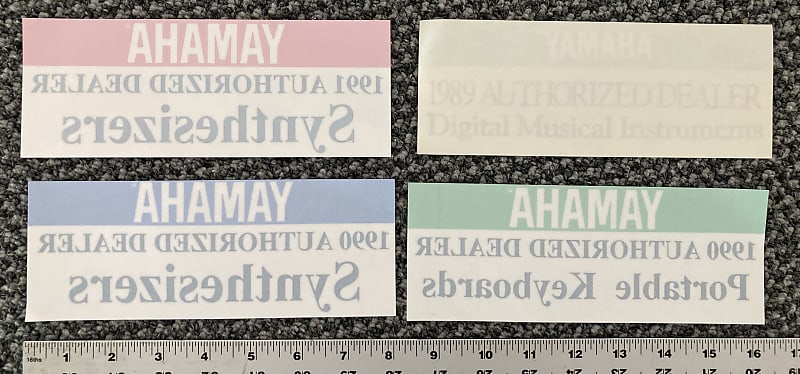 Vintage Set of Yamaha Authorized Dealer 4 Stickers | Reverb