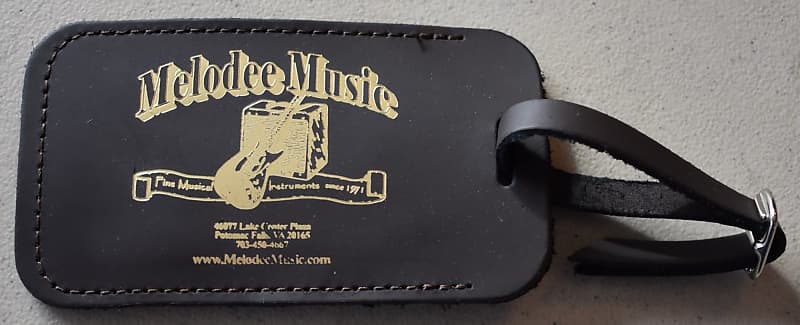 Melodee Music Leather Luggage Tag Brown | Reverb