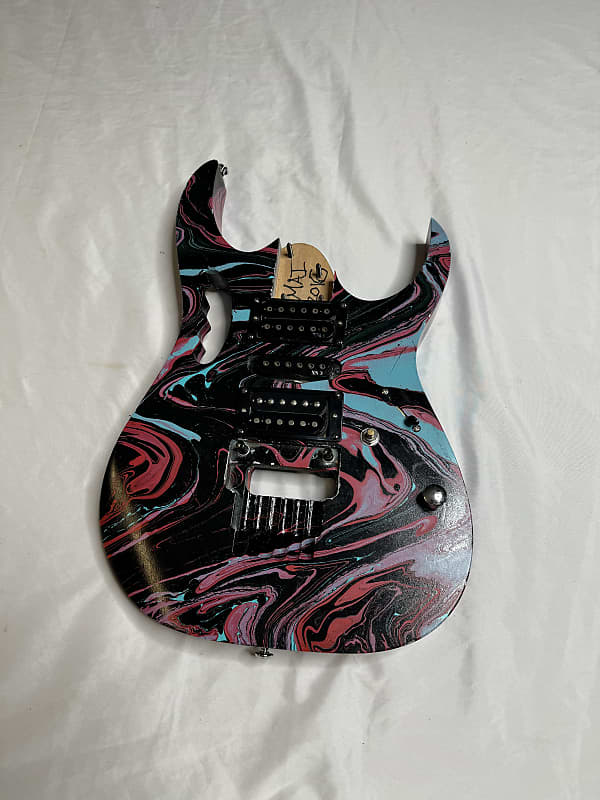 Unbranded JEM Style Electric Guitar Body 2000s - Custom Blue | Reverb