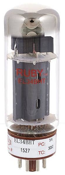 EL34 BHT - Valvola Finale Singola - Ruby | Reverb