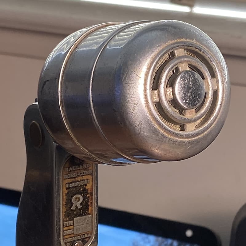 Rare 1950's Rauland Borg Corp model 12468 Dynamic Microphone, | Reverb