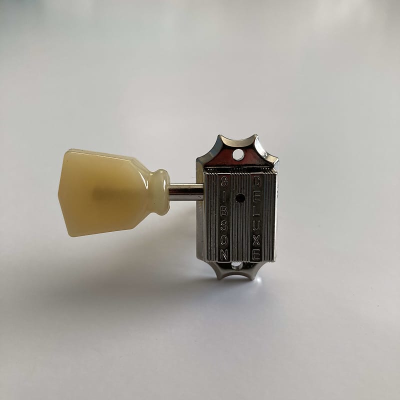 Single Gibson USA Deluxe Tuner Treble Side Yellow Pearloid / | Reverb