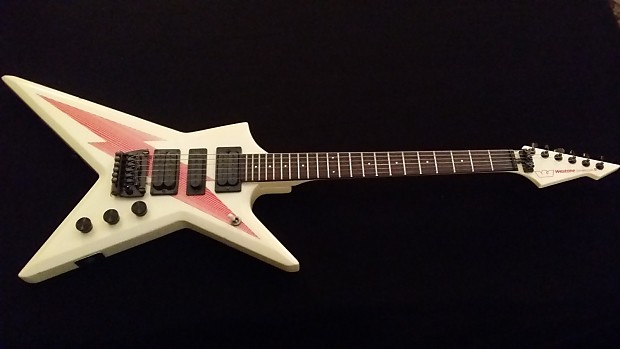 Westone Dimension IV 80's White With Stripes | Reverb