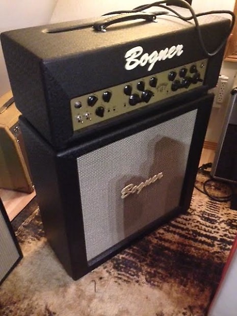 Bogner Goldfinger 45 w/ footswitch and 2x12 matching cabinet. | Reverb
