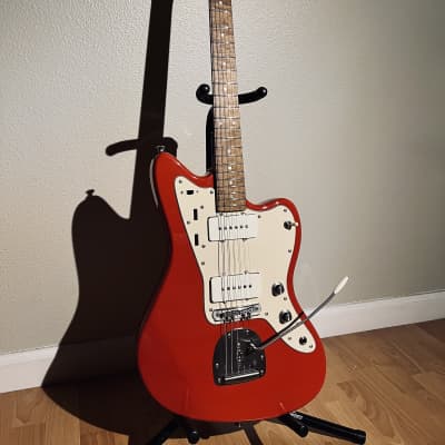 Warmoth/Fender P90 Jazzmaster Fiesta Red W/ HSC | Reverb