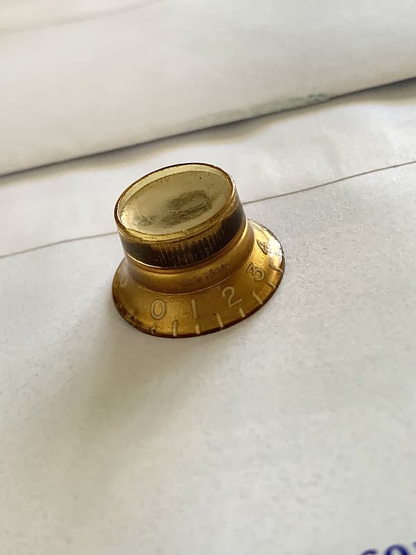 Gibson Vintage 1960 Gibson Gold Bonnet Reflector Knob Les | Reverb UK