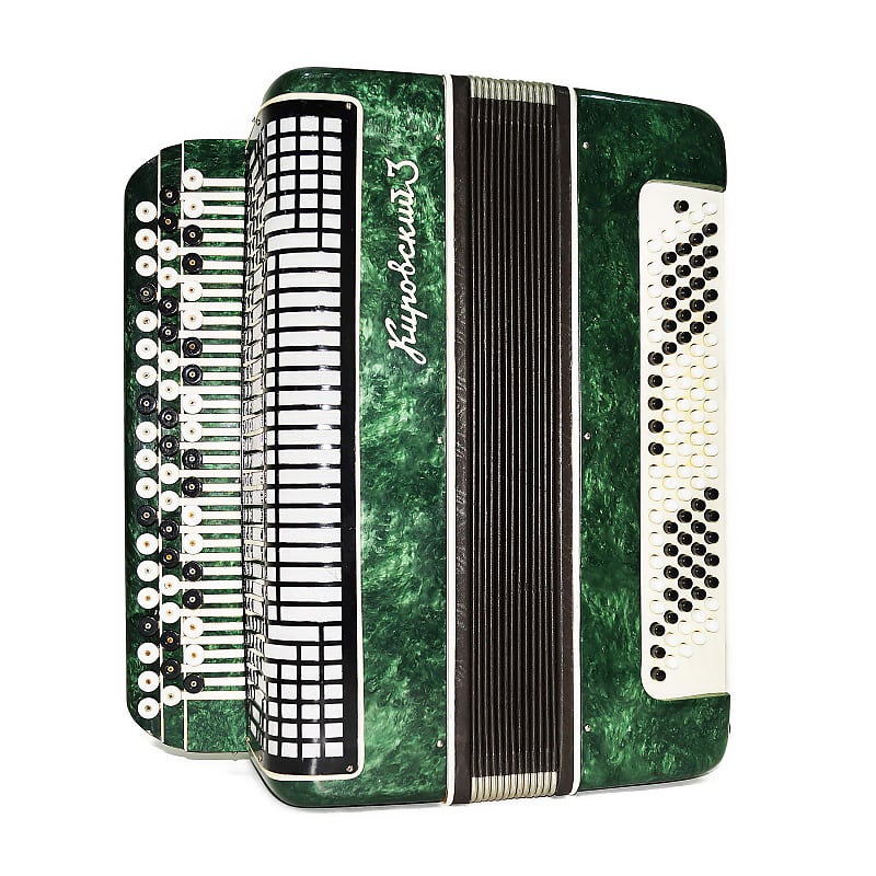 Bayan Kirovskiy Folk Button Accordion Made In Russia 100 Bass Reverb