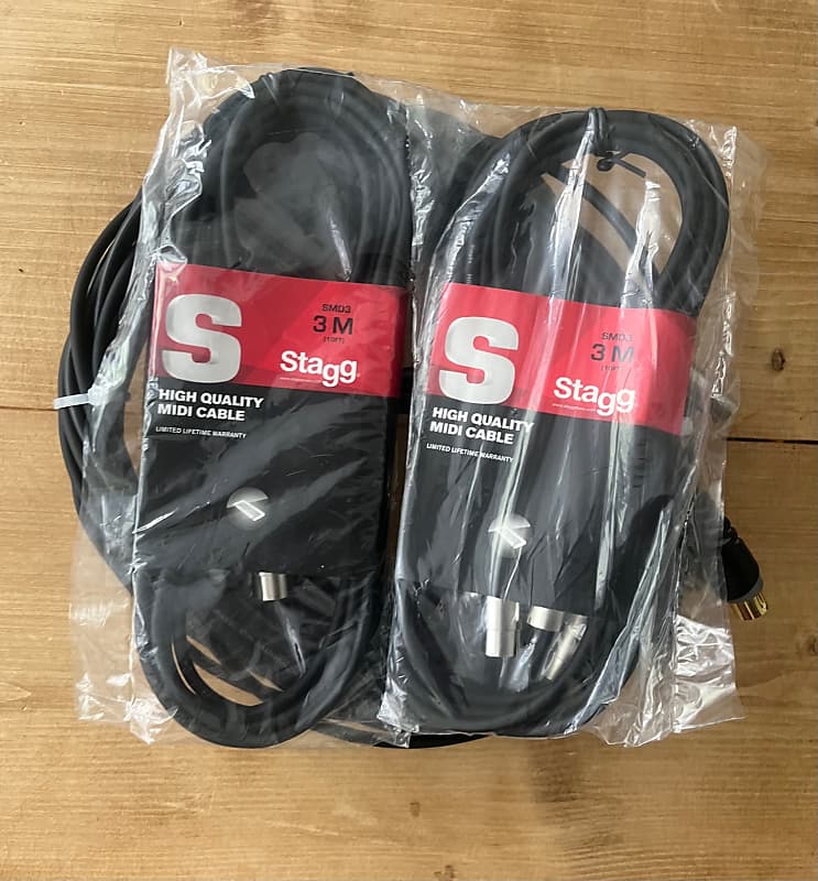 Stagg High Quality Midi Cable 2022 - Black (10x) | Reverb