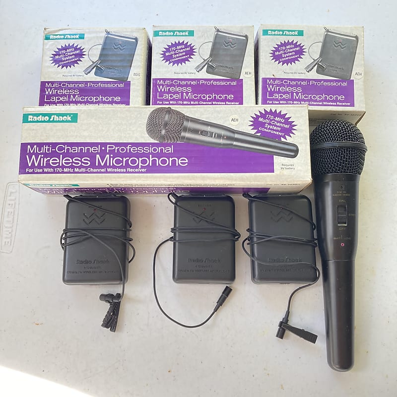 Vintage Radio Shack 170 MHz Wireless Microphones | Reverb
