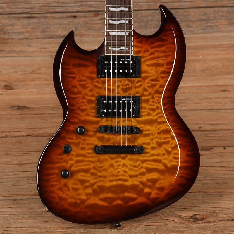 LTD Viper-256 Dark Brown Sunburst 2022 LEFTY | Reverb