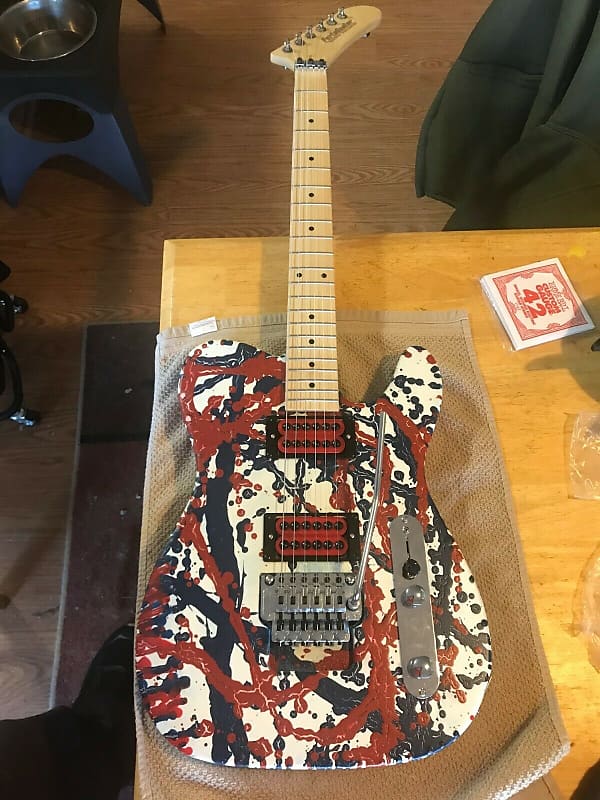 Custom made telecaster style Hot Rod, red/white/blue | Reverb