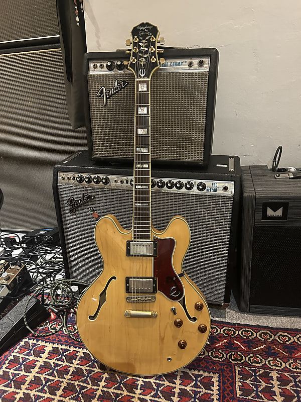 Late 80s Epiphone by Gibson Sheraton Semi Hollow Electric | Reverb UK