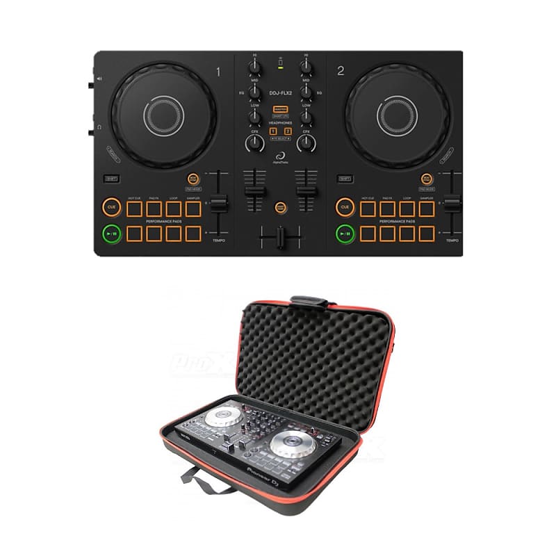 AlphaTheta DDJ-FLX2 DJ Controller w/ Lightweight Hard-Shell | Reverb
