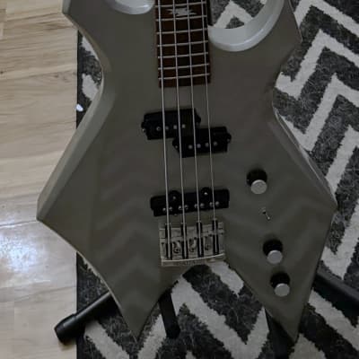 B.C. Rich Warlock Bass 1986 - Custom Shop Silver Rare AF | Reverb
