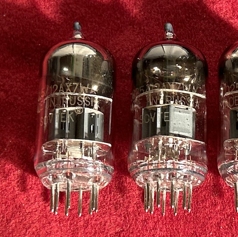 Sovtek Set 12AX7WA Preamp Vacuum Tubes 1970s - Clear Glass | Reverb