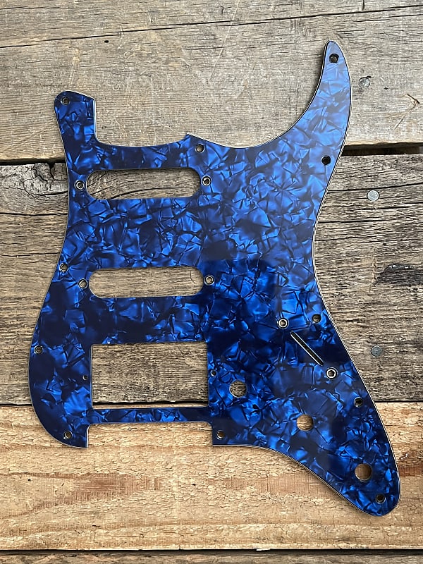 Unbranded Stratocaster Pickguard 2000s Blue Pearl | Reverb
