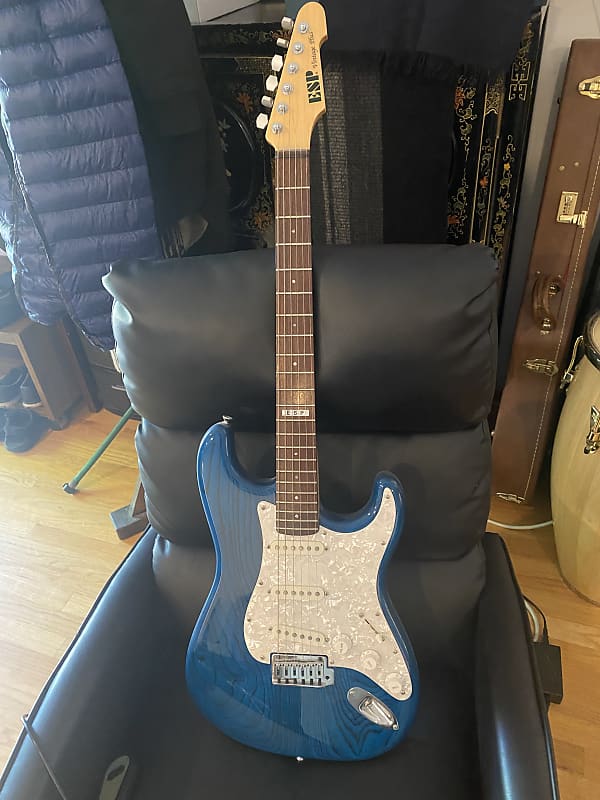 ESP Vintage Plus Stratocaster 1998 Transparent Blue | Reverb