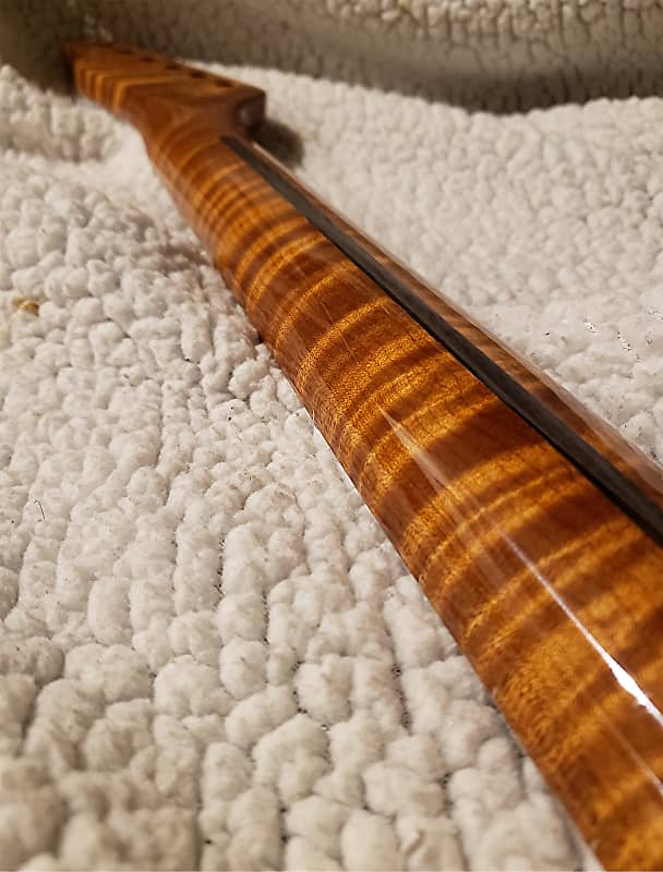 USA made,dark roasted , killer flame maple neck. Made for a | Reverb