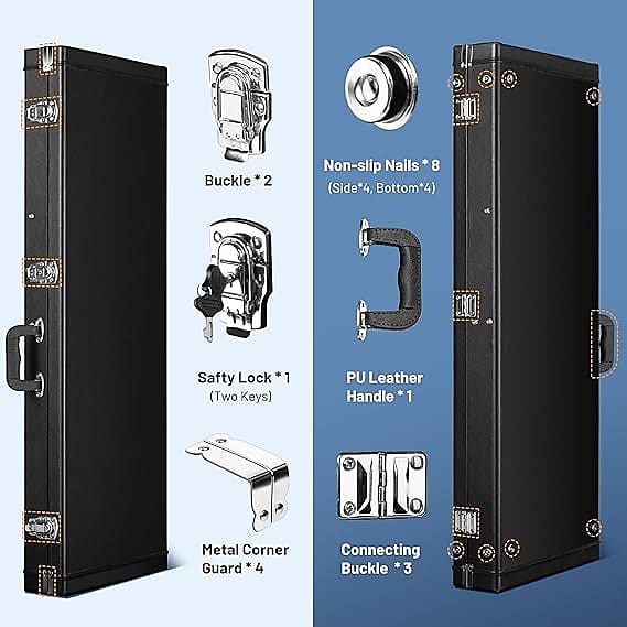 Electric Guitar Hard Shell Case Portable Square Guitar Case | Reverb